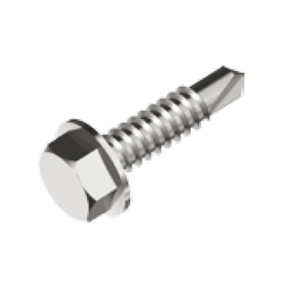 hexagonal flat washer head BIMETAL self drilling INOX screws with ...
